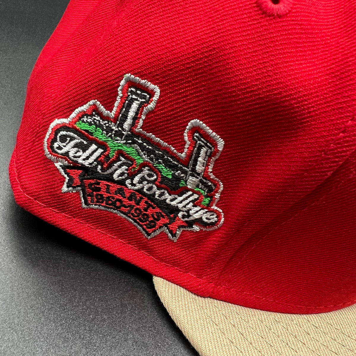 Candlestick (Red/Tan) NE Fitted with “TIG” Side Patch – Goodfellas SF